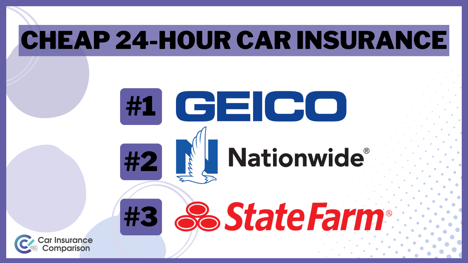 Cheap 24-Hour Car Insurance in 2024 (Save With These 10 Companies ...